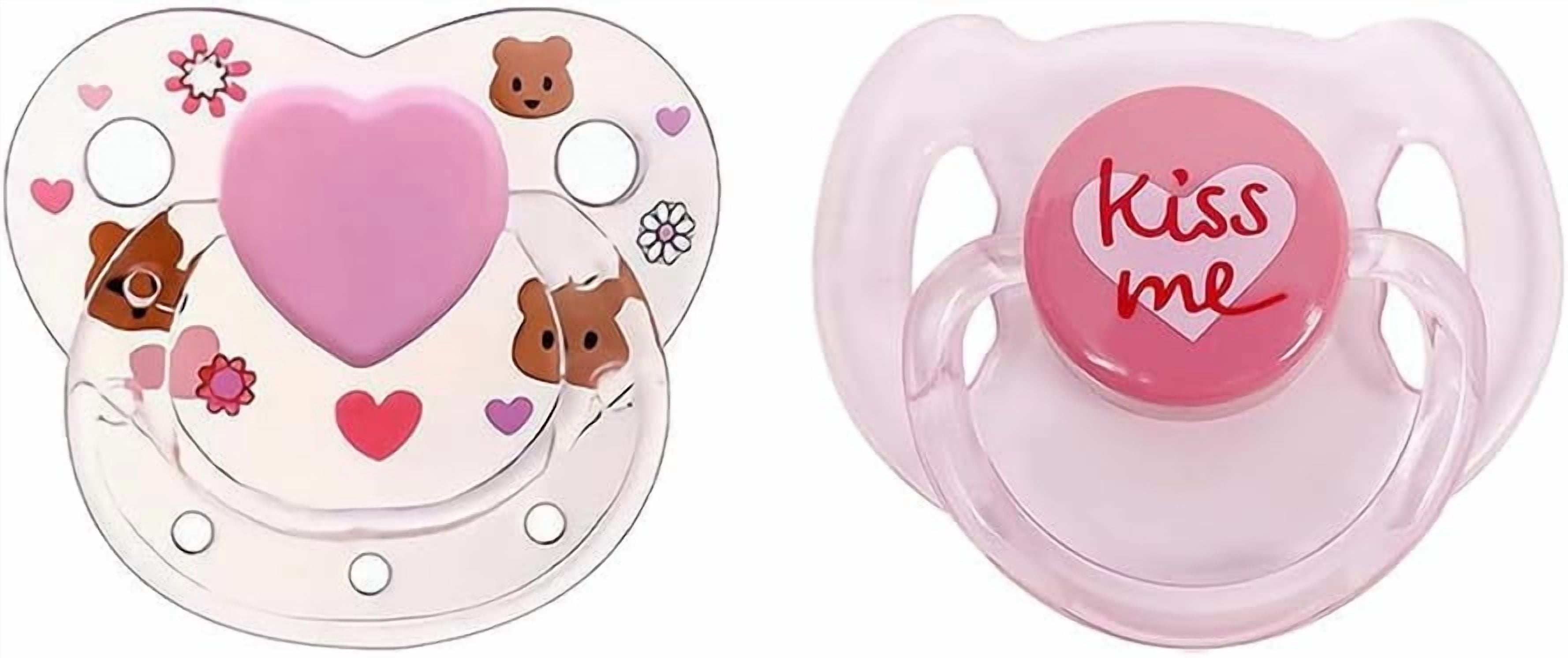 Newtotlove 2-Pack Magnetic Pacifiers with Clip for Reborn Baby Dolls ...