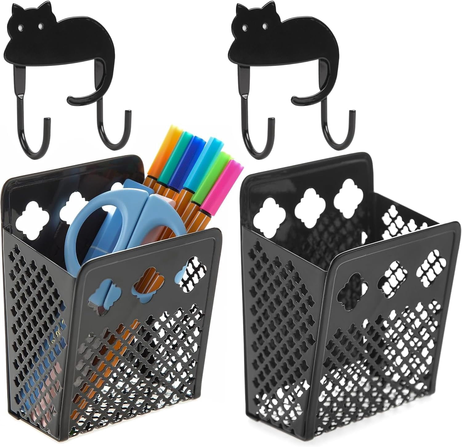 2 Pack Magnetic Pen Holder, Strong Magnet Organizer Dry Erase Marker ...