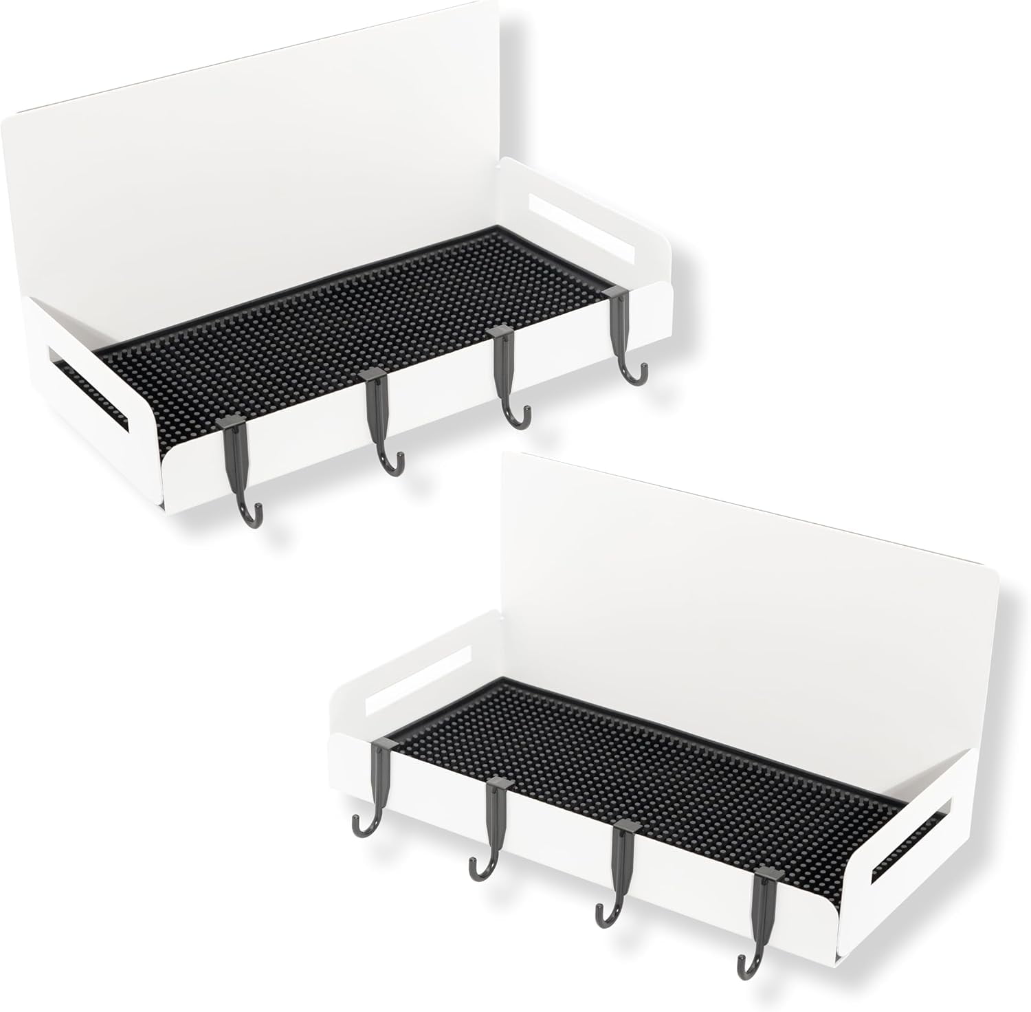 2-Pack Magnetic Spice Rack Refrigerator Shelves – Heavy-Duty 20-LB ...