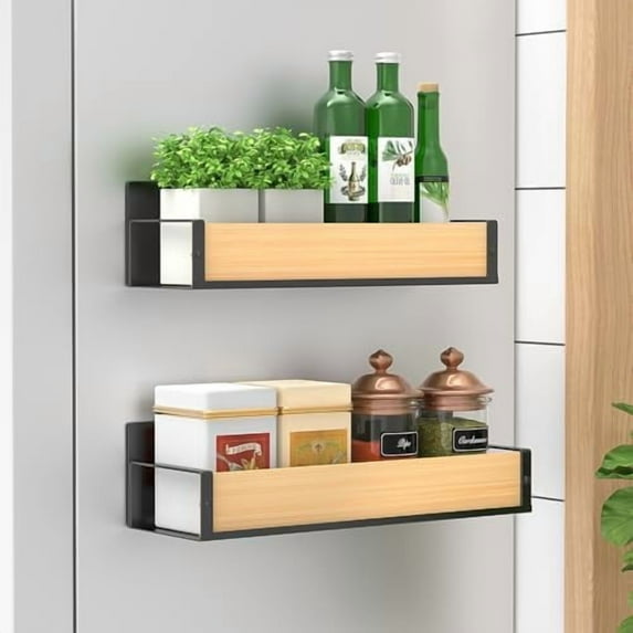 2 Pack Magnetic Spice Storage Rack Organizer for Refrigerator and Oven ...