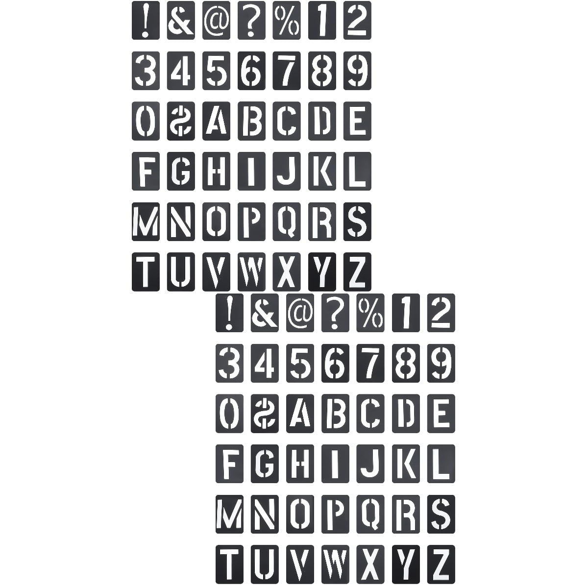 2 Pack Mailbox Numbers Letter Template Templates and Letters - Walmart.com