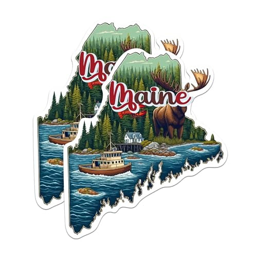 (2 Pack) Maine State Shape Magnets - ME State Magnet - Choose from 50 ...