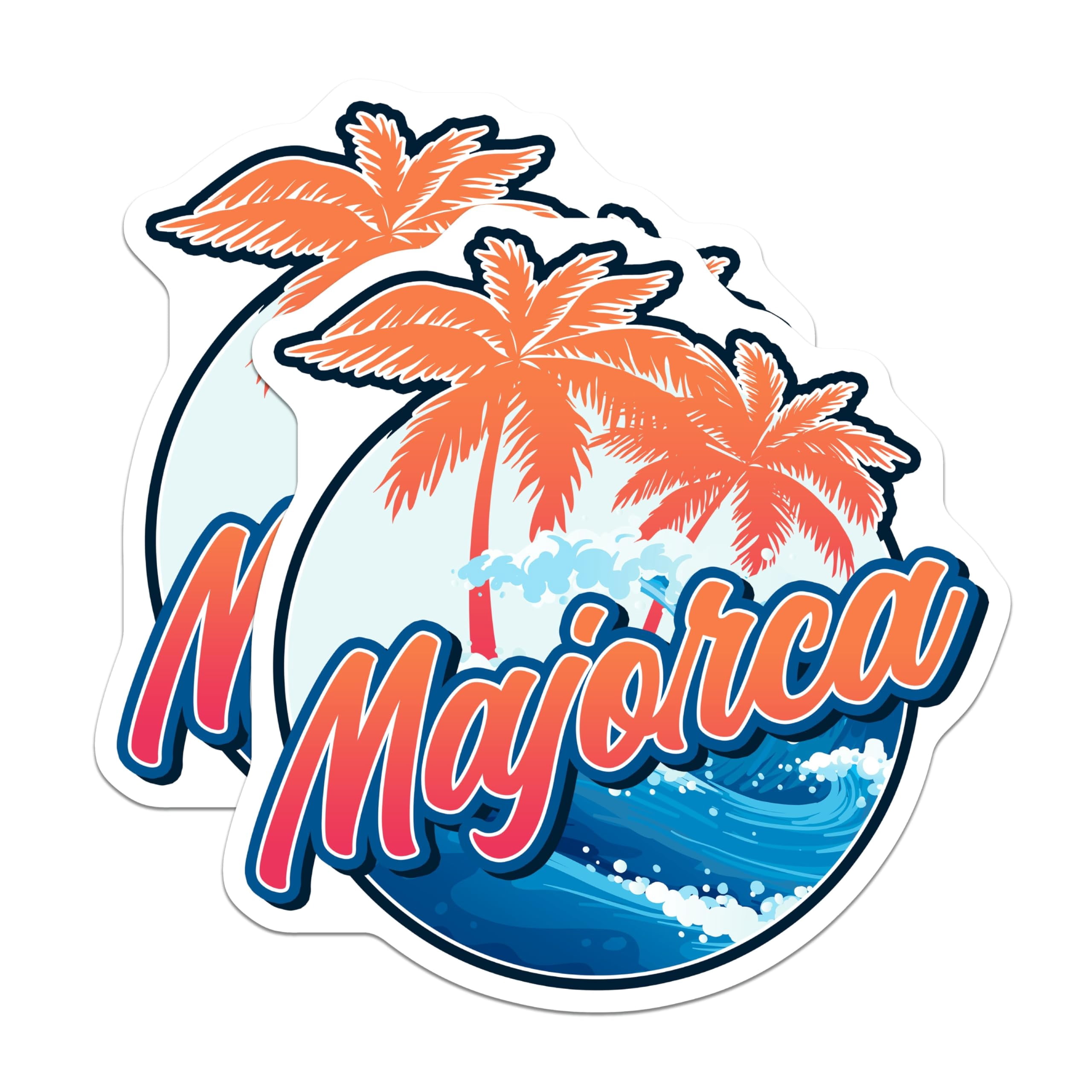 (2 Pack) Majorca Island Stickers - Spain Travel Sticker - Vacation ...