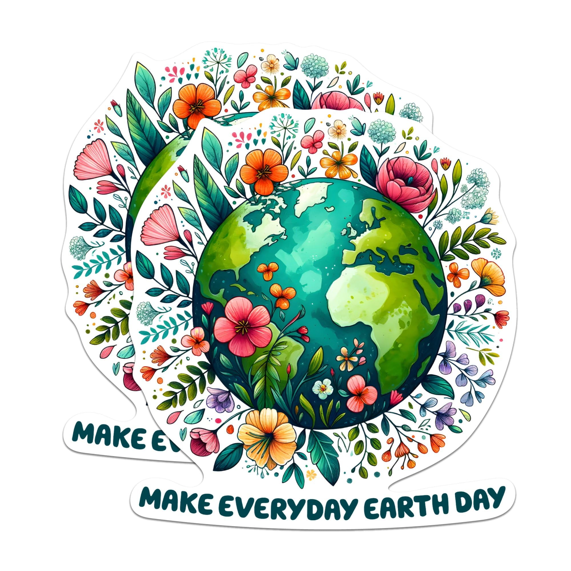 (2 Pack) Make Everyday Earth Day Magnets - Earth Lover Hippie Eco ...