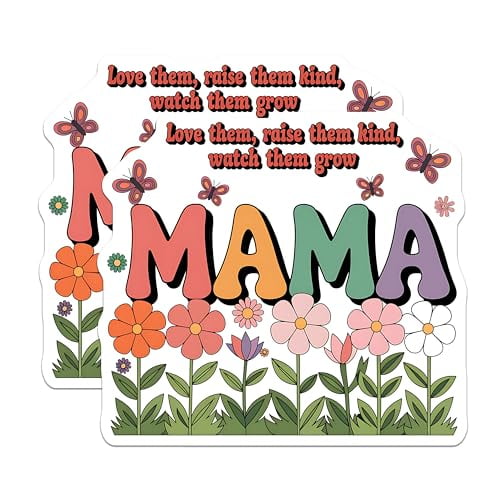 (2 Pack) Mama Flower Magnets - Positive Quotes - Cute Butterfly ations ...