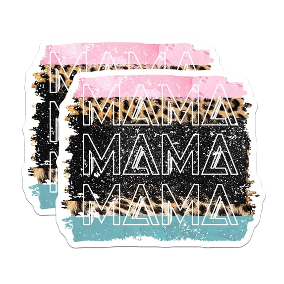(2 Pack) Mama Refrigerator Magnets - Leopard Print - Pink Teal ...