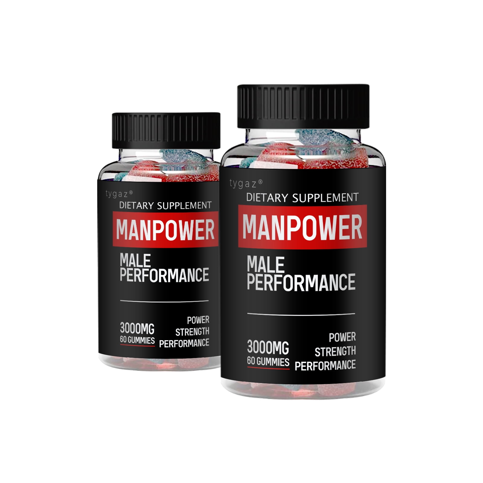 (2 Pack) Man Power - ManPower Mens Gummy - Walmart.com