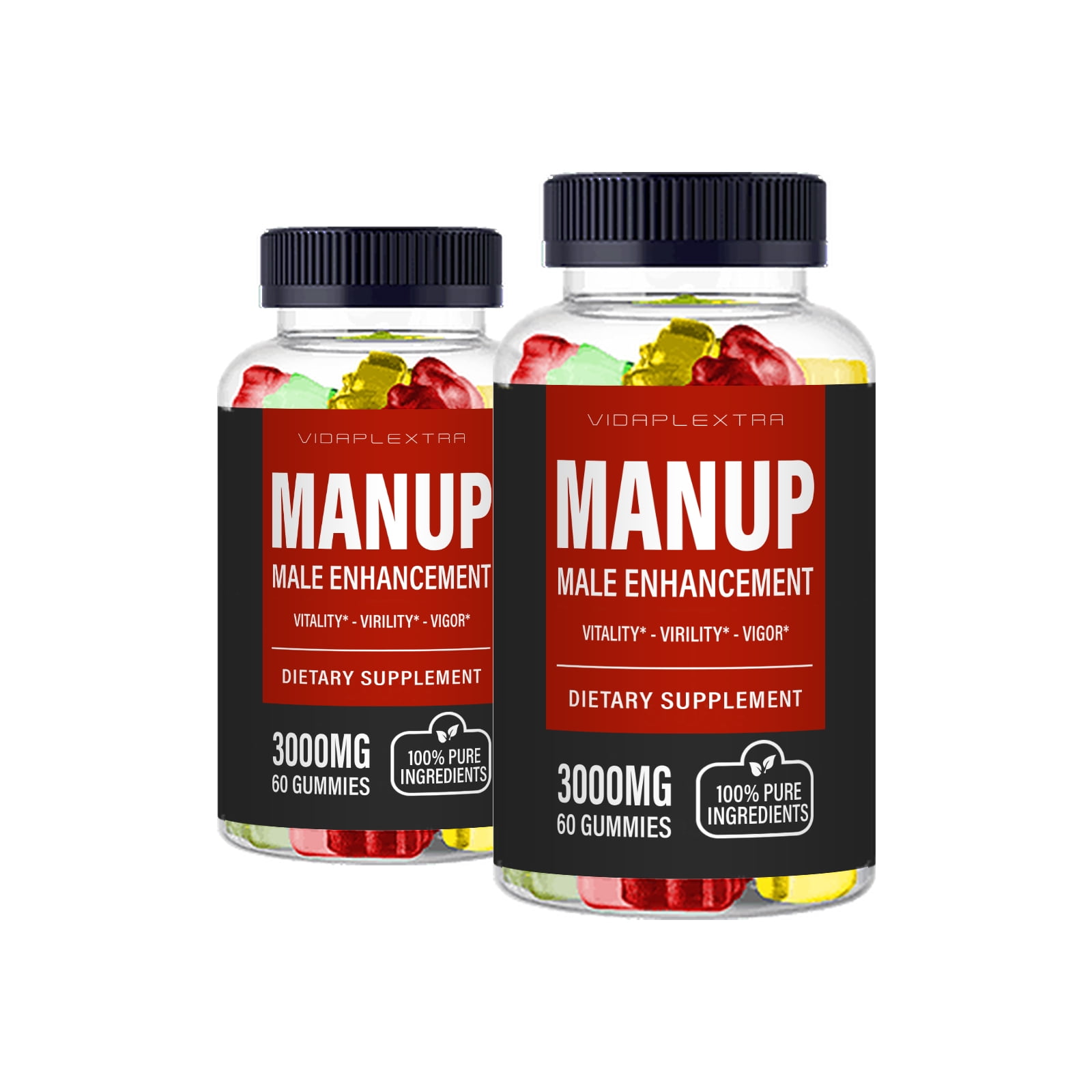 (2 Pack) Man Up Gummies - Man Up Male Gummies - Walmart.com