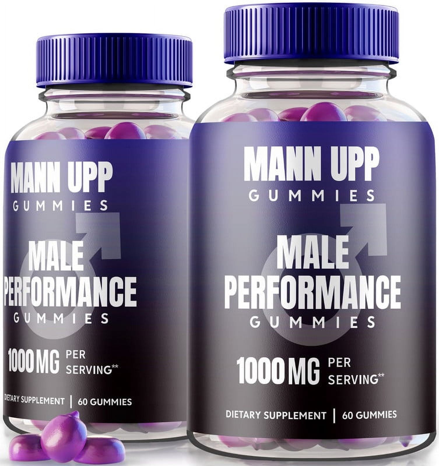 (2 Pack) Mann Upp Gummies, Official Formula Gummy for Energy, All Natural Supplement to Support ...