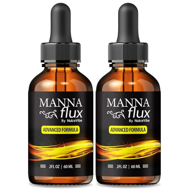 (2 Pack) MannaFlux Drops, All-Natural Manna Flux Ultra Liquid Supplement, Official Nutritional ...