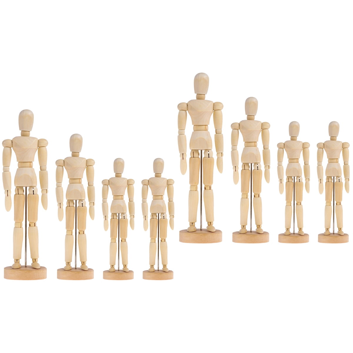 2 Pack Mannequin D Puppet Movable Joint Doll Man Toddler 5.5X20CM ...