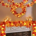 Artrylin 2 Pack Maple Leaf Fall Lights, 30 LED Waterproof Fall Garland ...