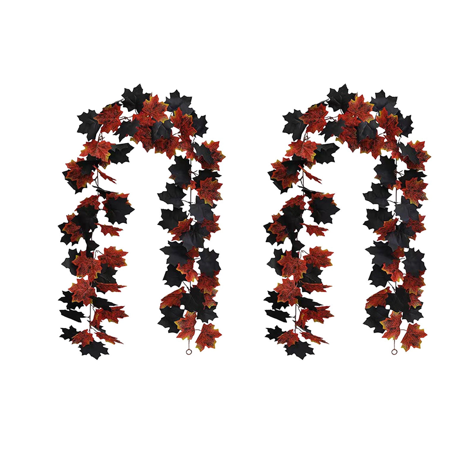 2 Pack Maple Leaf Vine Autumn Fall Decor Artificial Greenery Garland ...
