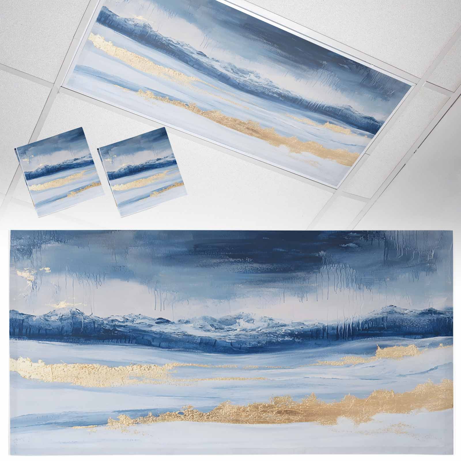 2 Pack Marble Texture Fluorescent Light Covers for Ceiling Lights ...