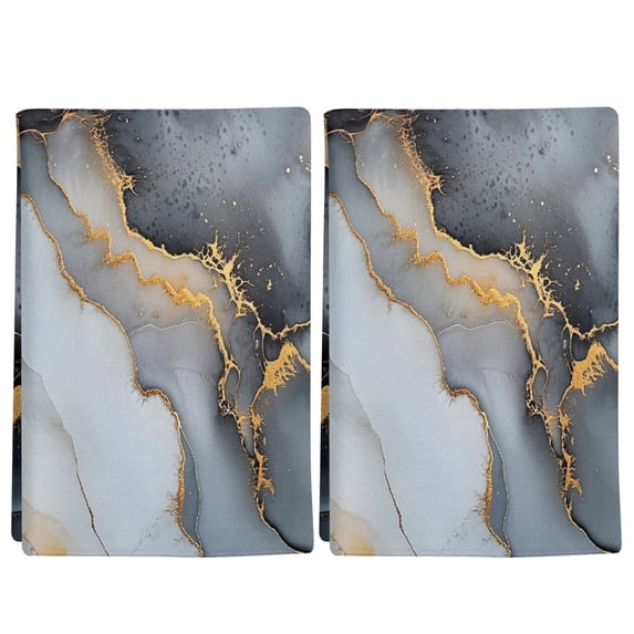 2 Pack Marble Texture Kitchen Towels Grey Gold Gradient Abstract Art ...