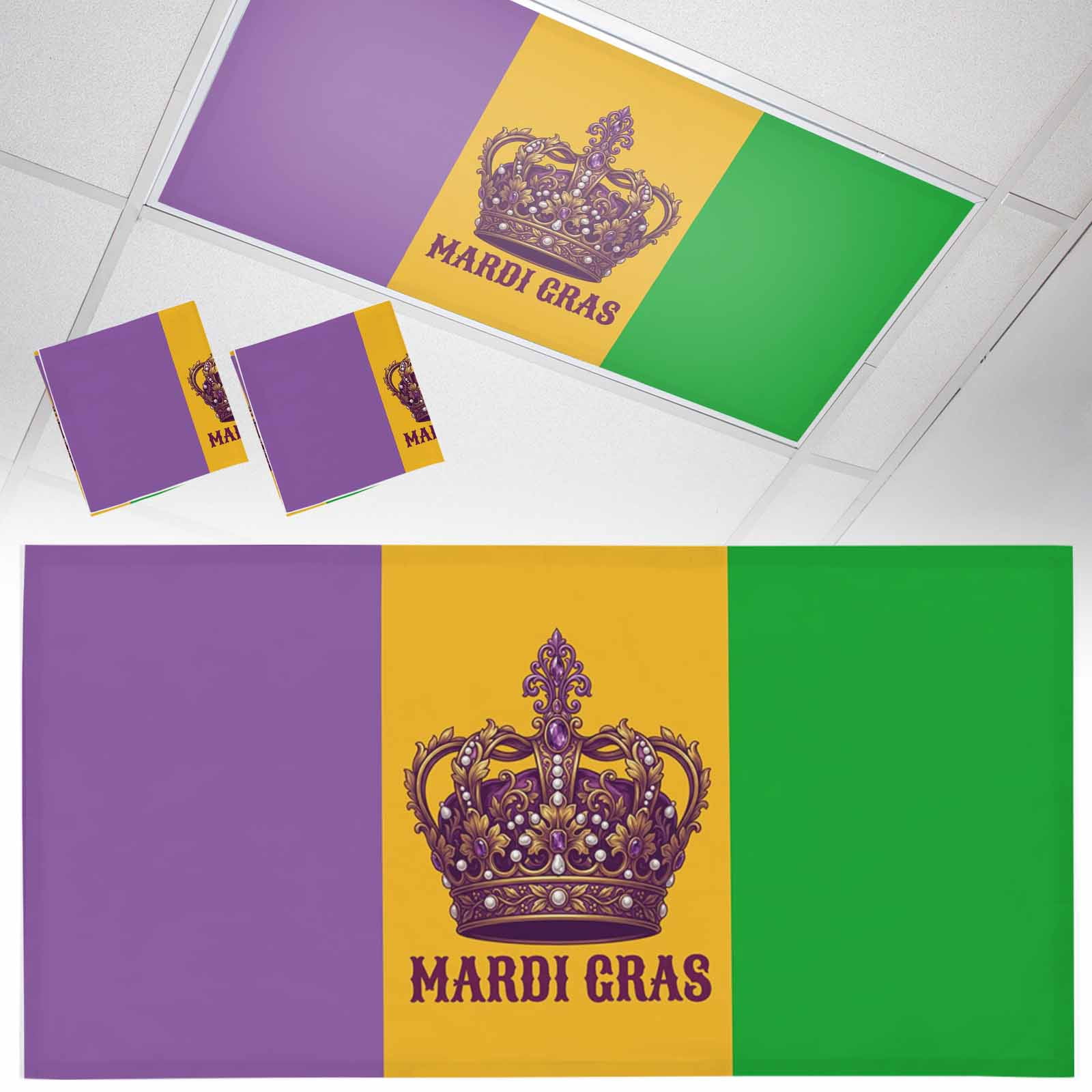 2 Pack Mardi Gras Fluorescent Light Covers for Ceiling Lights Carnival ...