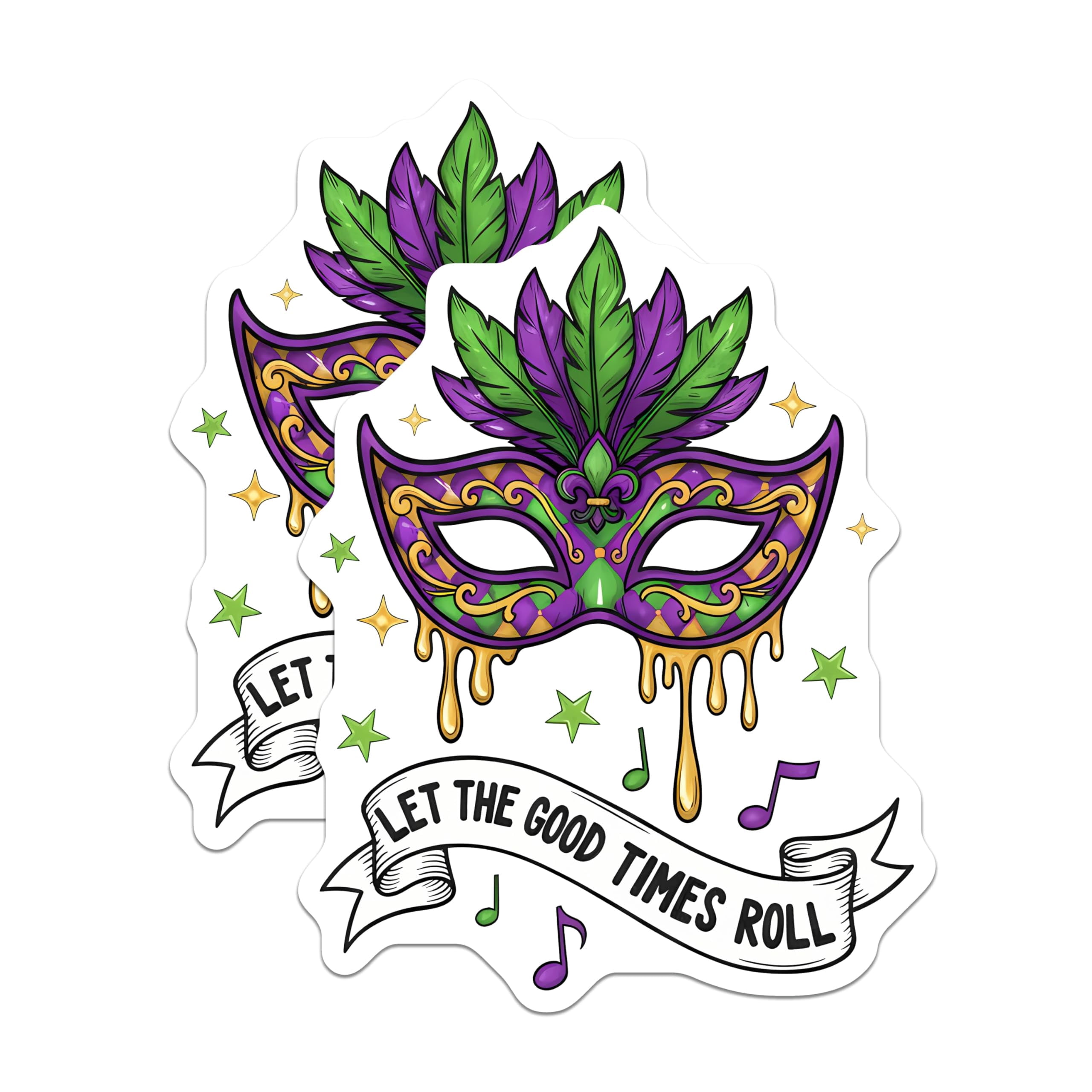 (2 Pack) Mardi Gras Mask Magnets - Let The Good Times Roll - Festive ...