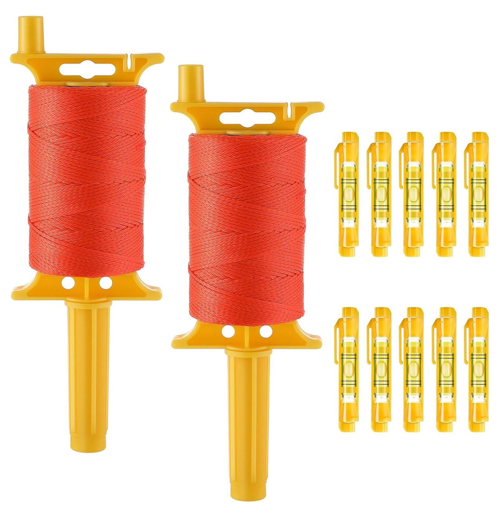 2 Pack Mason Line with Handle, Twisted 540 FT #18 Reloadable Reel with 10 Levels, Braided Nylon ...