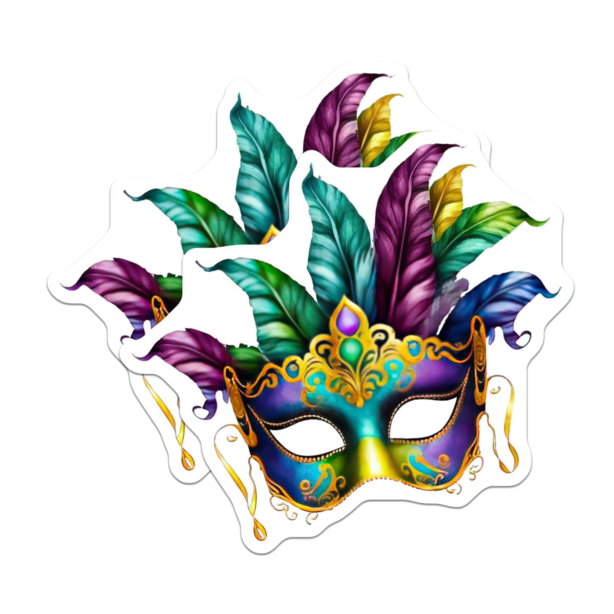 (2 Pack) Masquerade Mask Stickers - Carnival Masks - Party Masks - 5 ...