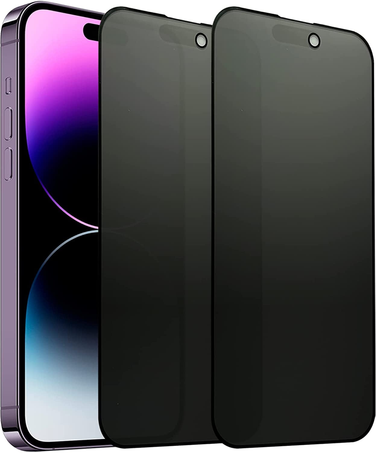 2 Pack Matte Privacy Screen Protector for iPhone 14 Pro Max 6.7", Anti-Glare Anti-Spy Scratch ...