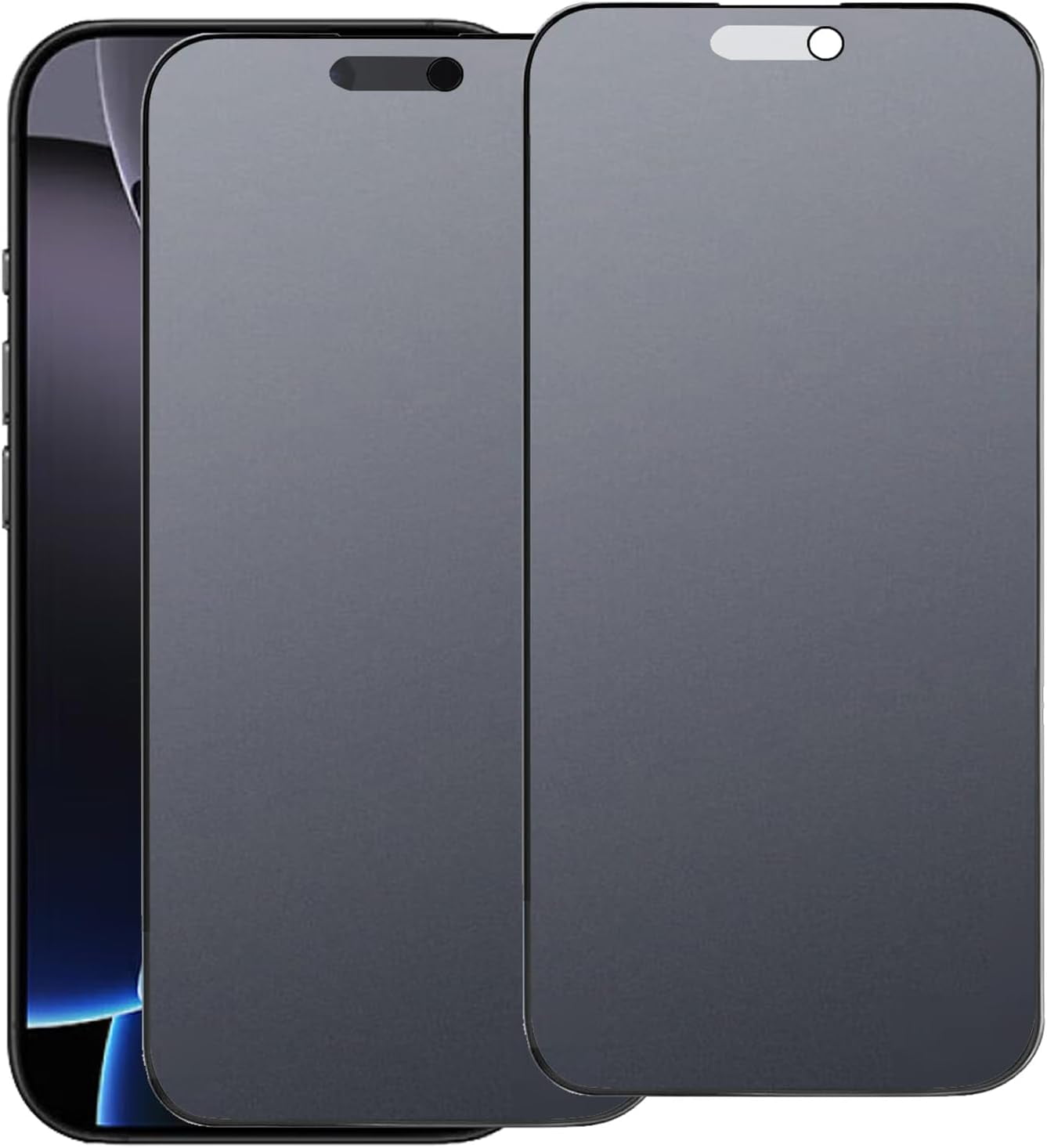 2 Pack Matte Privacy Tempered Glass for iPhone 16 Pro/iPhone 17 Anti ...