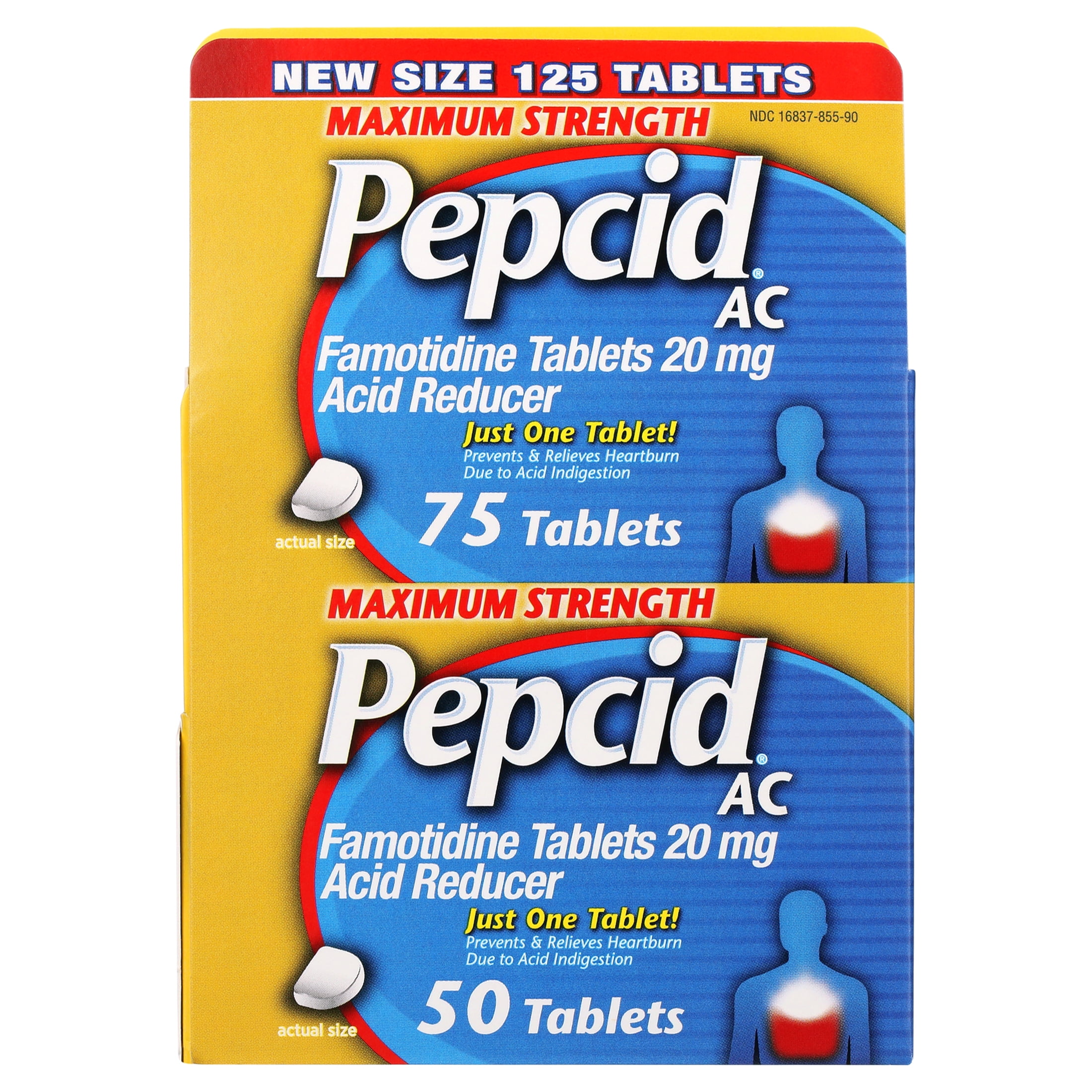 Pepcid Heartburn Relief Treatment 50 ct, 2 Pack, Acid Reducer for ...