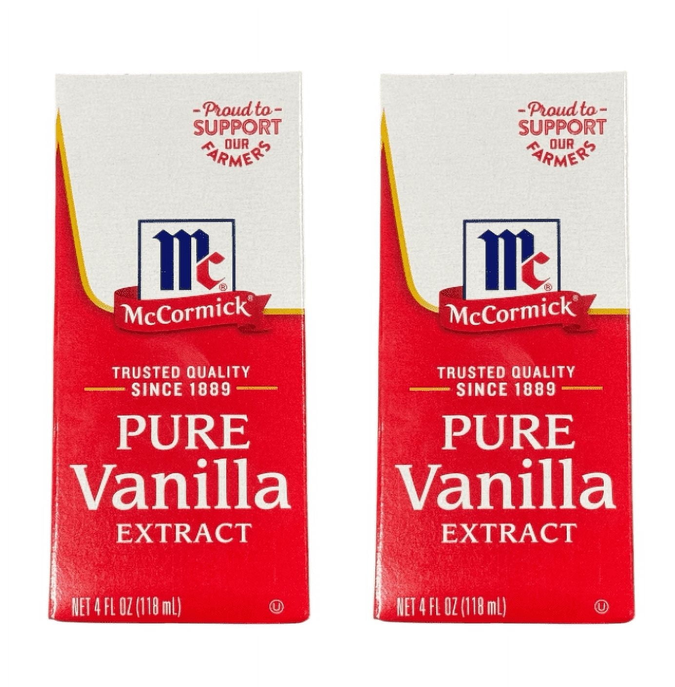 2-Pack McCormick All Natural Pure Vanilla Extract 4 Fl Oz Each Best By ...