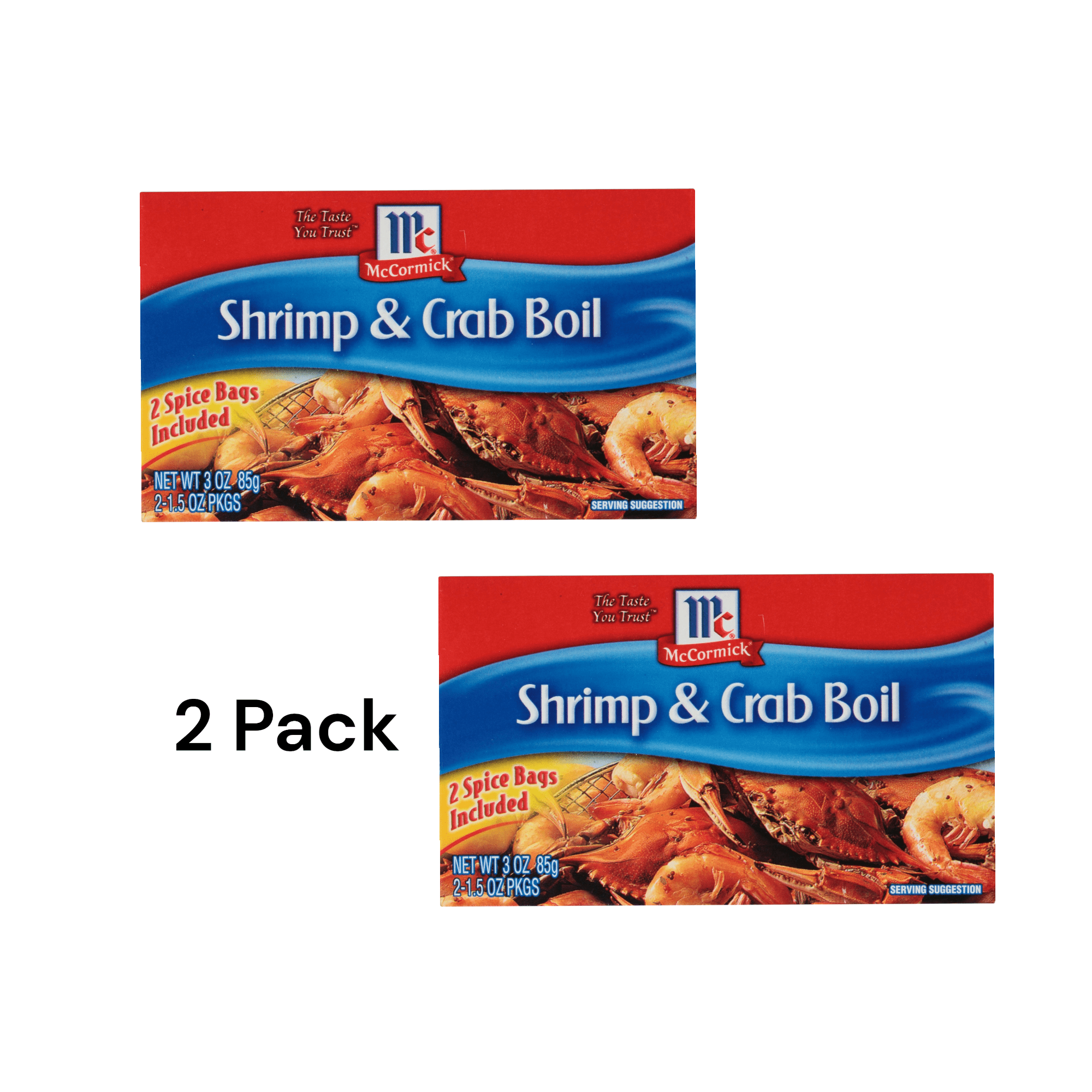 ( 2 Pack ) McCormick Golden Dipt Shrimp & Crab Boil Spice, 3 oz Box ...