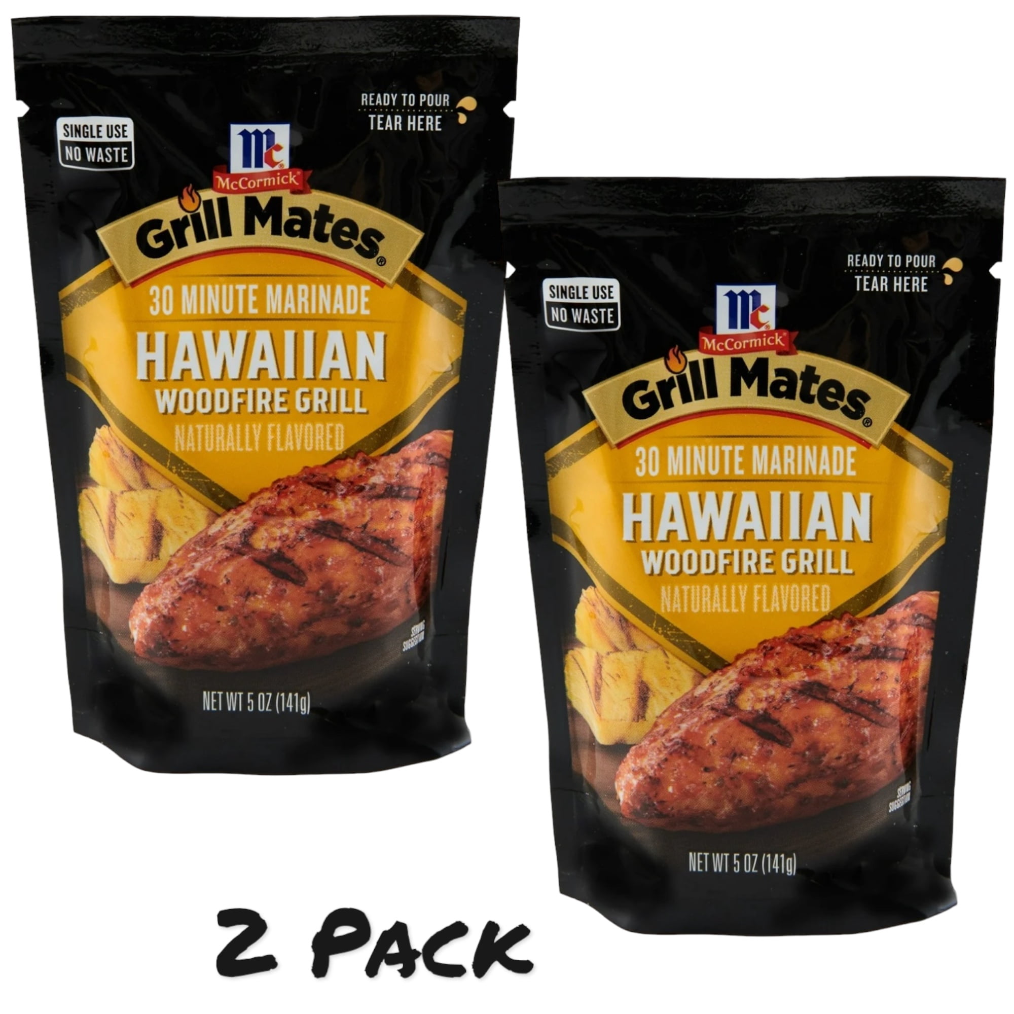 McCormick Grill Mates Hawaiian Woodfire 30 Minute Marinade, 5 oz, 2 ...