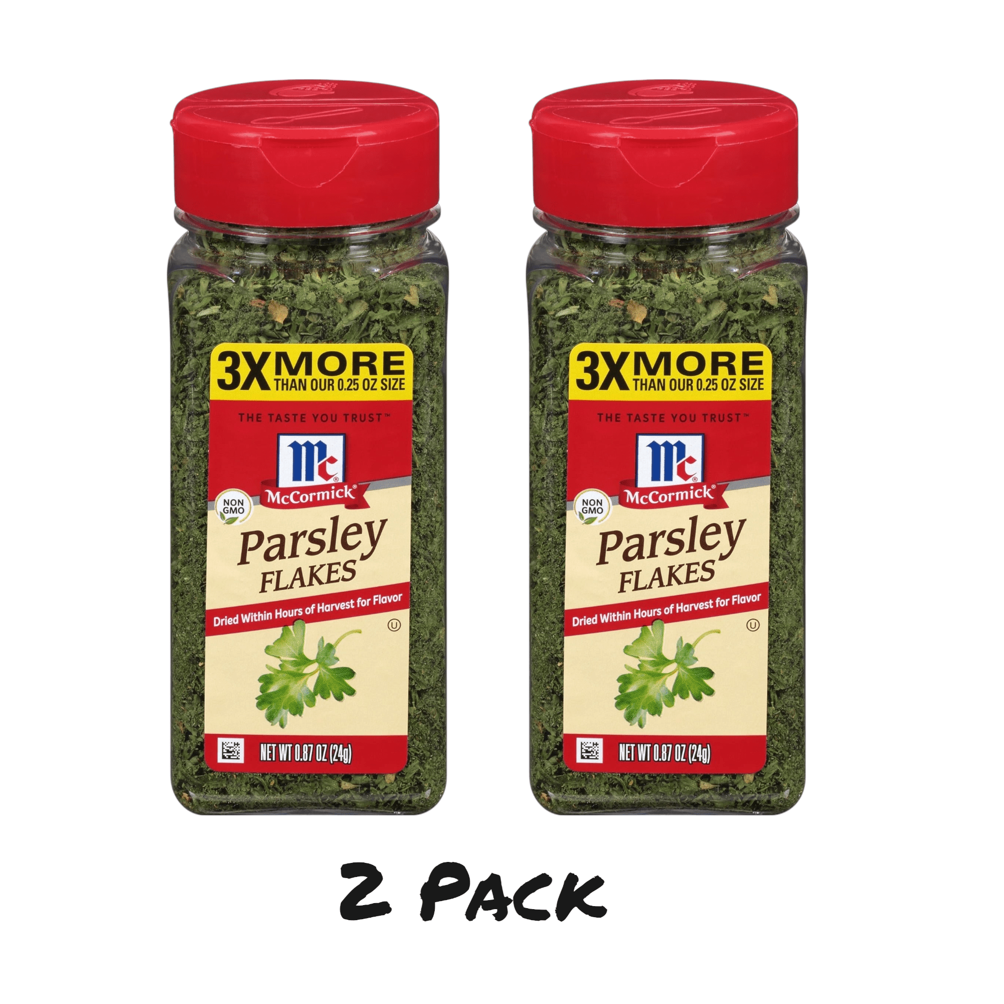 McCormick Kosher Parsley Flakes, 2 Pack, 0.87 oz Bottle - Walmart.com