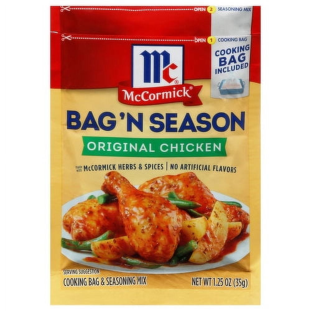 2 Pack - Mccormick Bag N Season Cooking Bag & Seasoning Mix Original ...