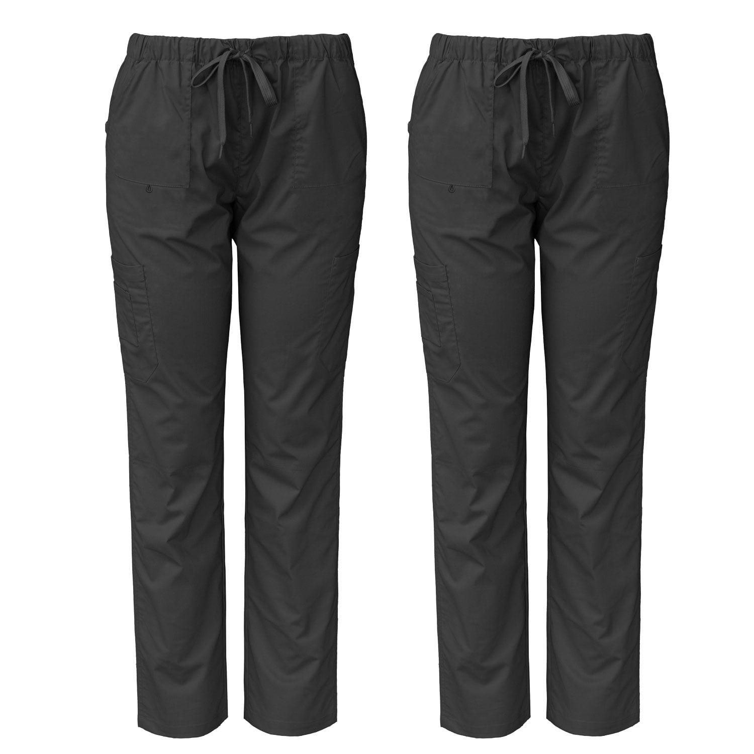 Medgear 2-Pack Womens Medical Uniform Scrubs Pants, Utility Style with ...