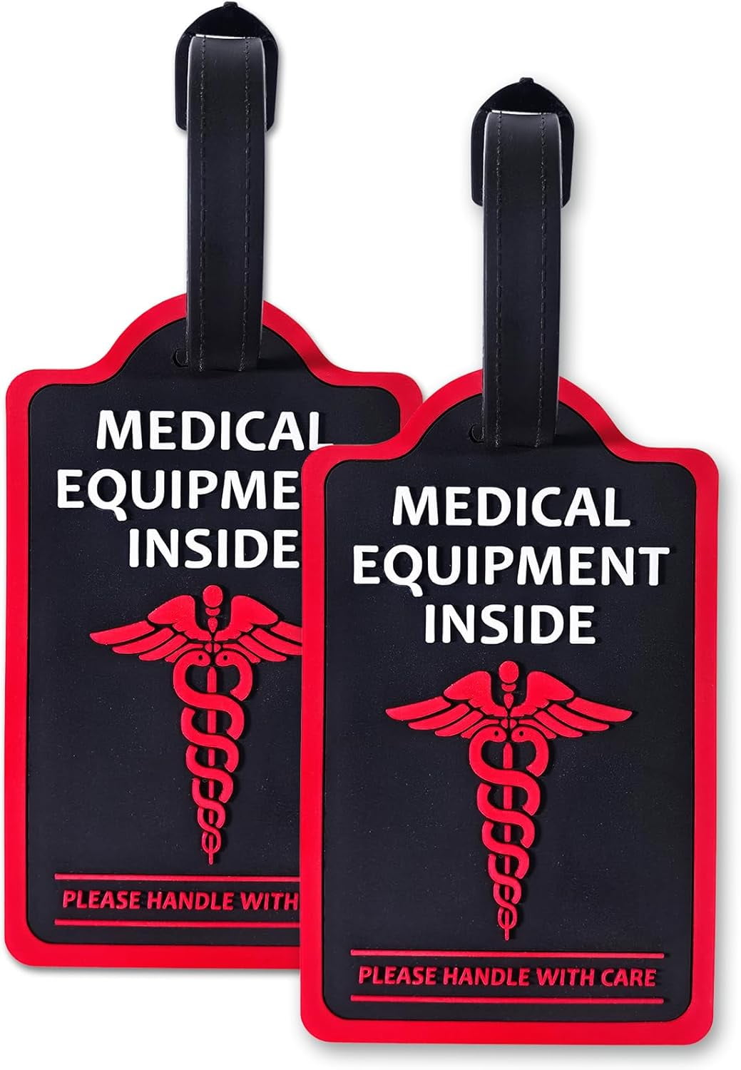 2-Pack Medical Equipment Luggage Tags with Detachable Info Card ...