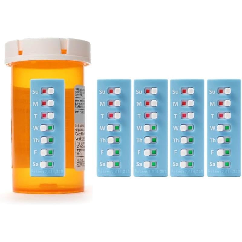 2 Pack Medication Tracker and Reminder, Reusable Peel and Stick Pill ...