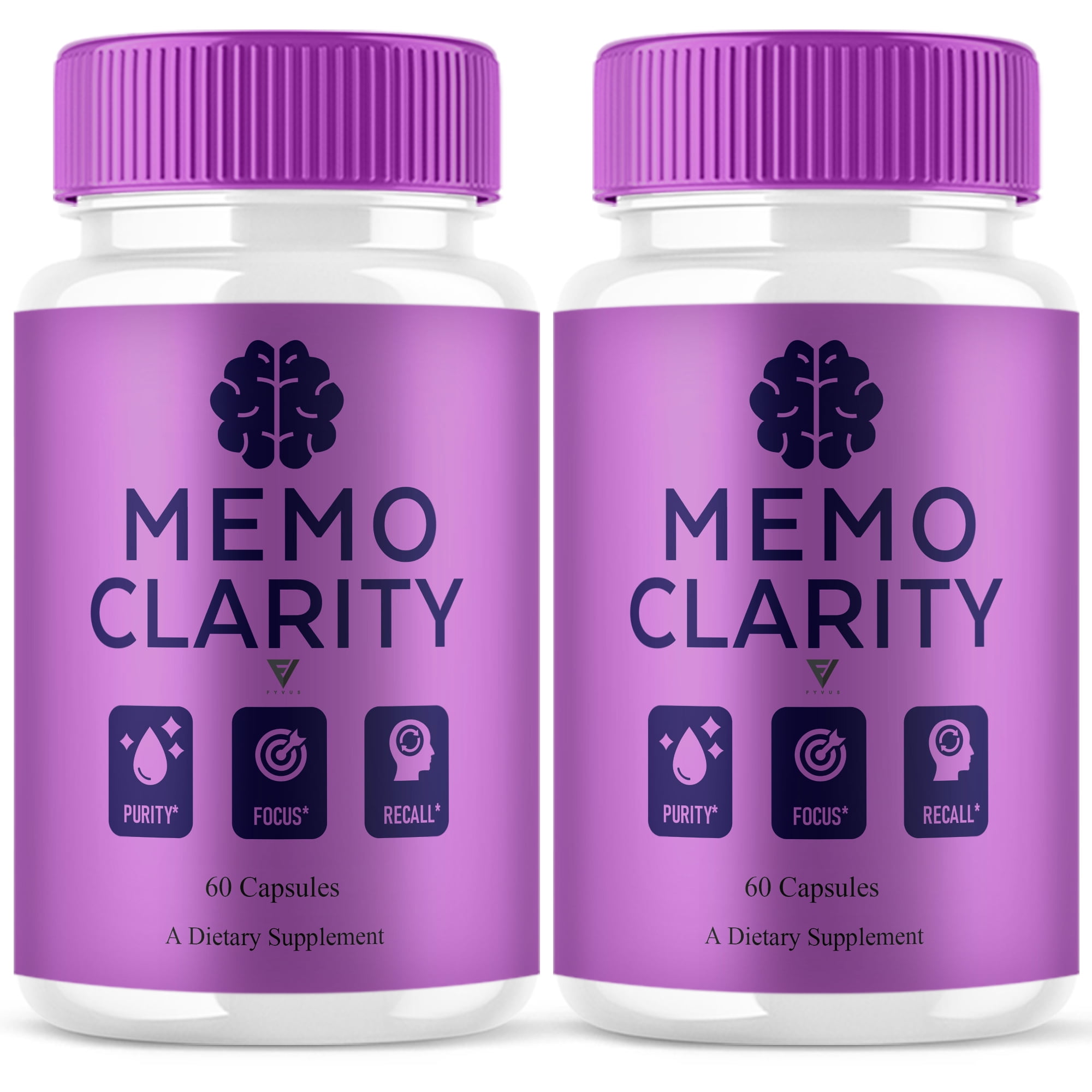 (2 Pack) Memo Clarity Advanced Memory Capsules, MemoClarity Maximum ...