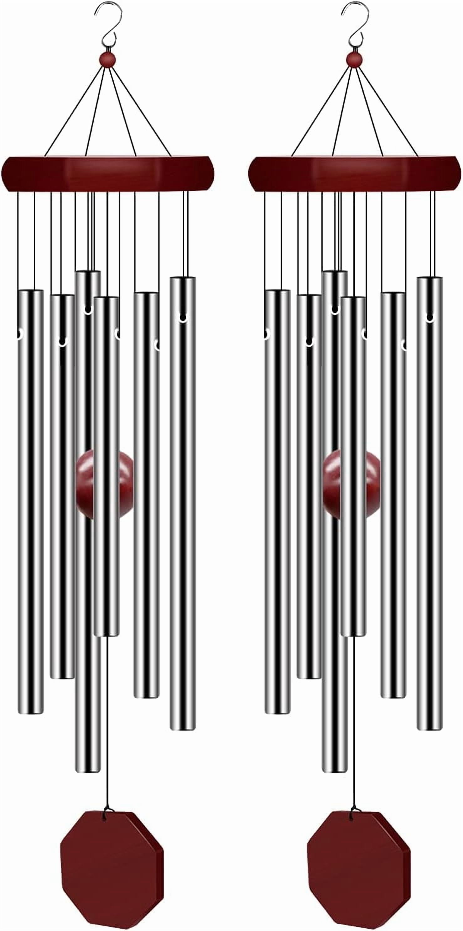 2 Pack Memorial Wind Chimes Outdoor Large Deep Tone Elegant Sympathy ...