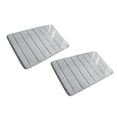2 Pack Memory Foam Bath Mats Soft Quick Dry NonSlip For Shower ...