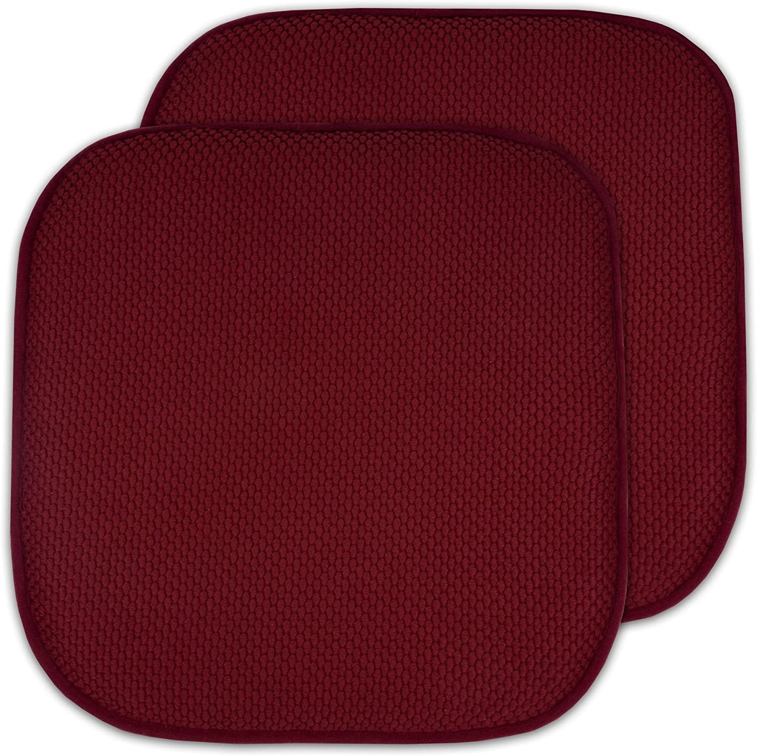 2 Pack Memory Foam Honeycomb Nonslip Back 16" x 16" Chair/Seat Cushion ...