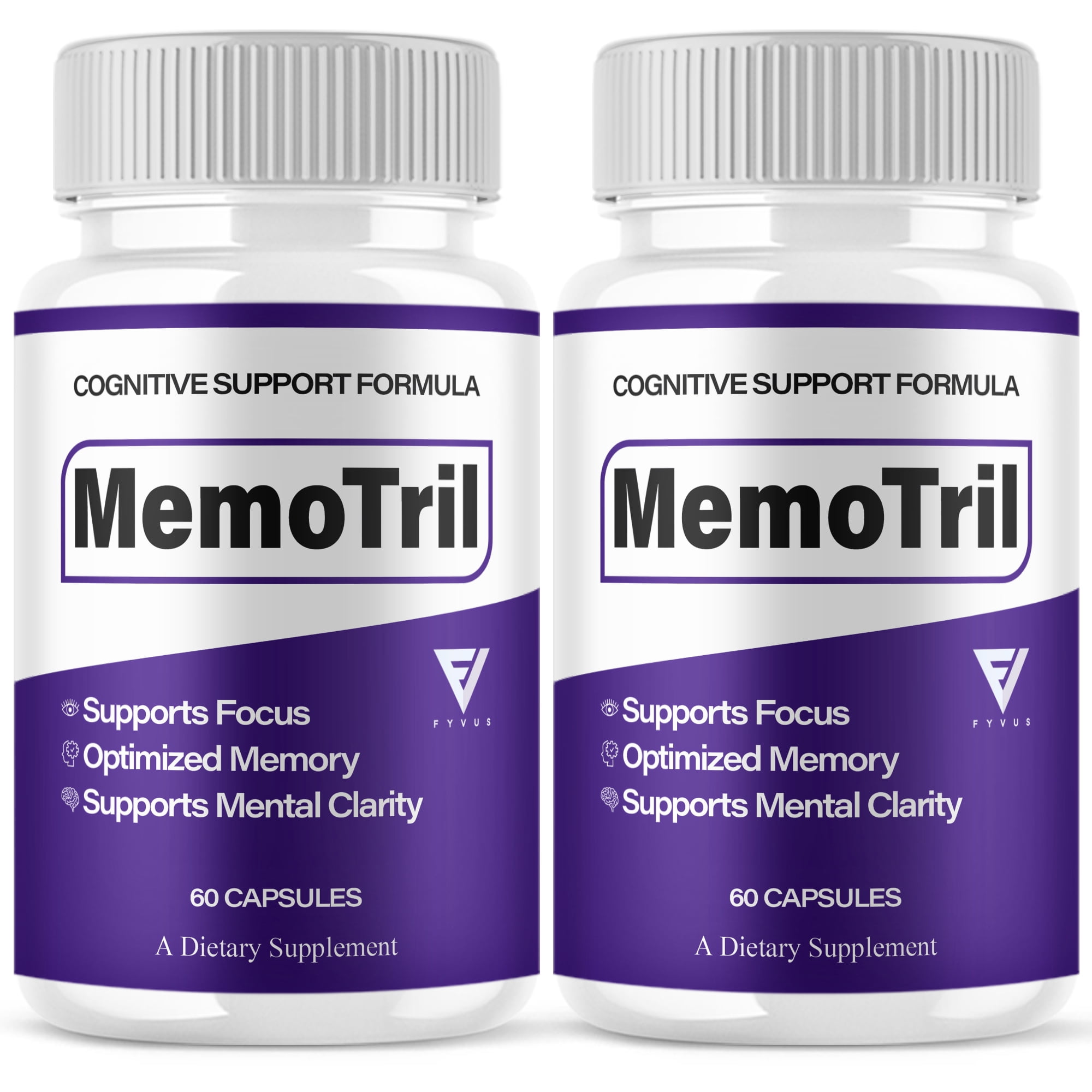 (2 Pack) Memotril Memory Capsules, Memo Tril Advanced Brain Health and ...