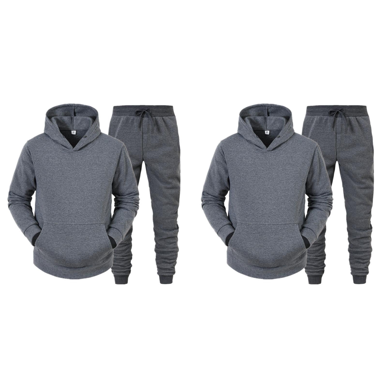 2 Pack Men Autumn and Winter 38S Suit Set Leisure Solid Color Man Tuxedo Suits Zipper Sweater ...