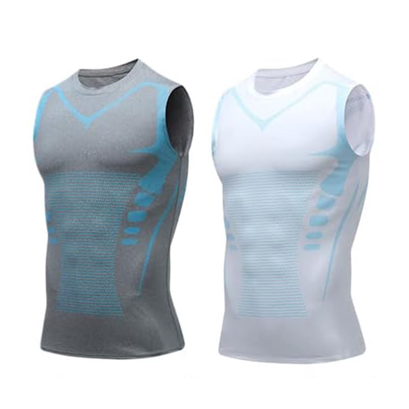 2 Pack Men Sleeveless Quick Dry Swim Vest Sun Protection Anti-Chafing ...