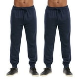 2 Pack Men's Fleece Jogger Cotton Lightweight Sweatpants with ...