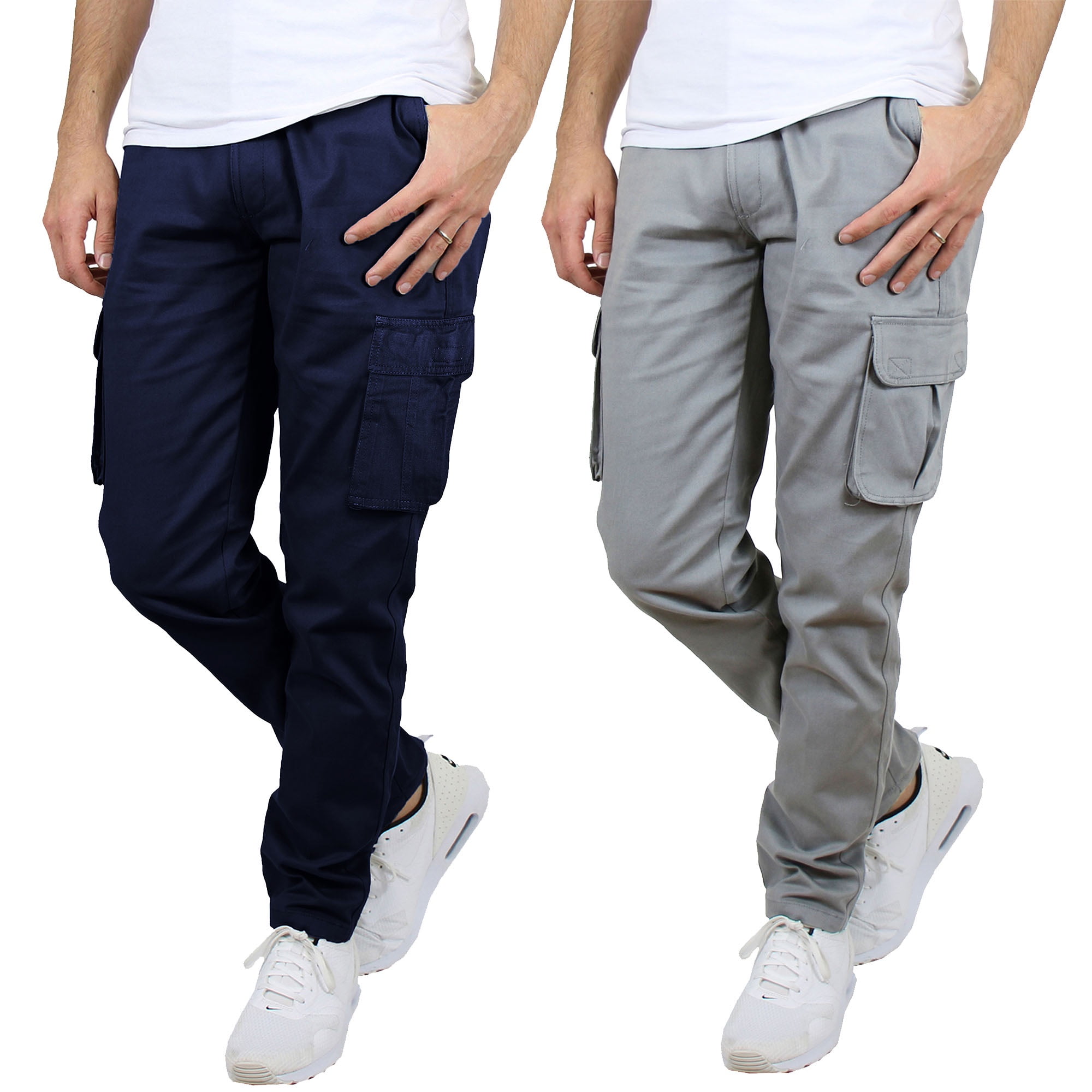 2-Pack Men's Flex-Stretch Cotton Cargo Pants, 31-Inch Inseam ...