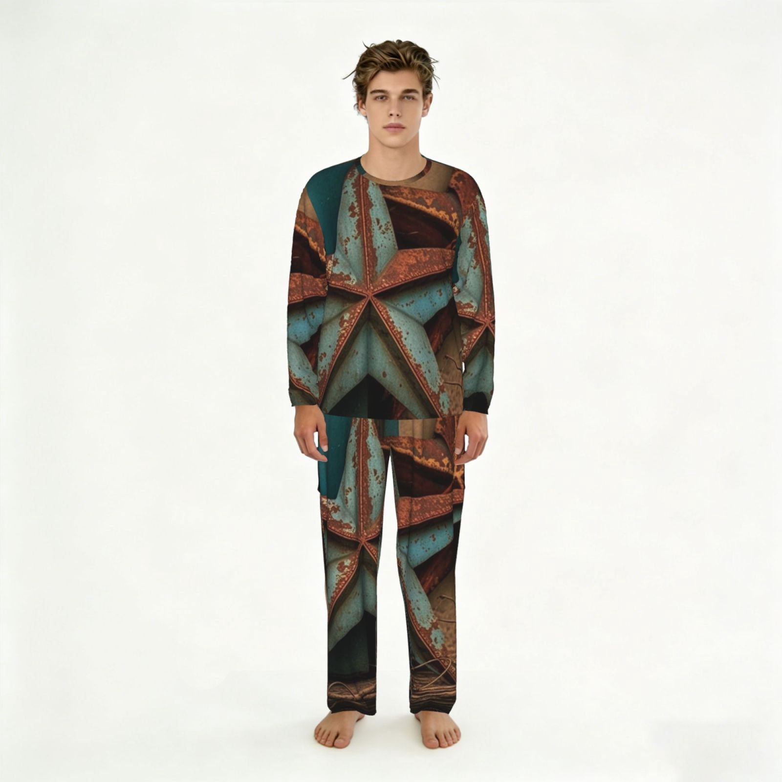 2 Pack Men's Pajamas Set Sleepwear Loungewear Pjs Sets with Pockets ...