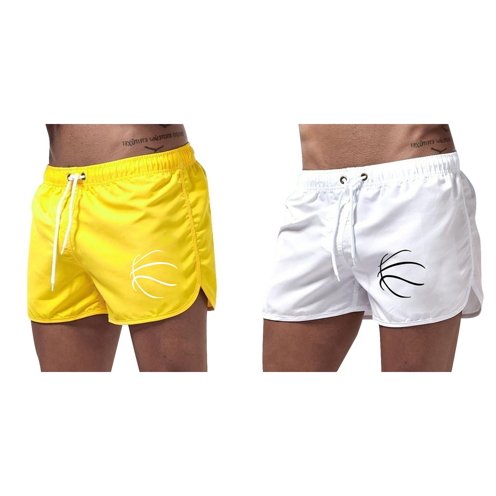 2-Pack,Men's Spring And Summer Splicing Swimming Trousers And Beach ...