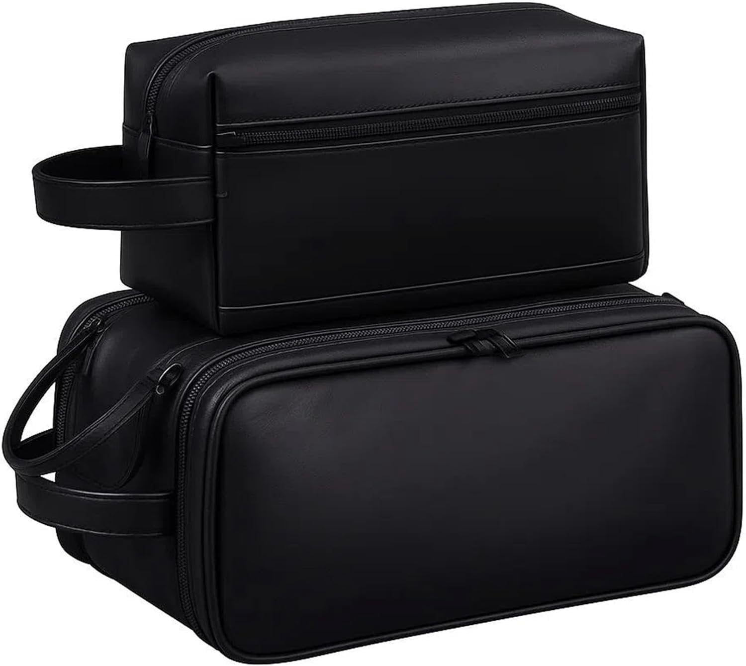 2 Pack Men's Toiletry Bag Pu,Travel Toiletry Organizer, Shaving Kit ...
