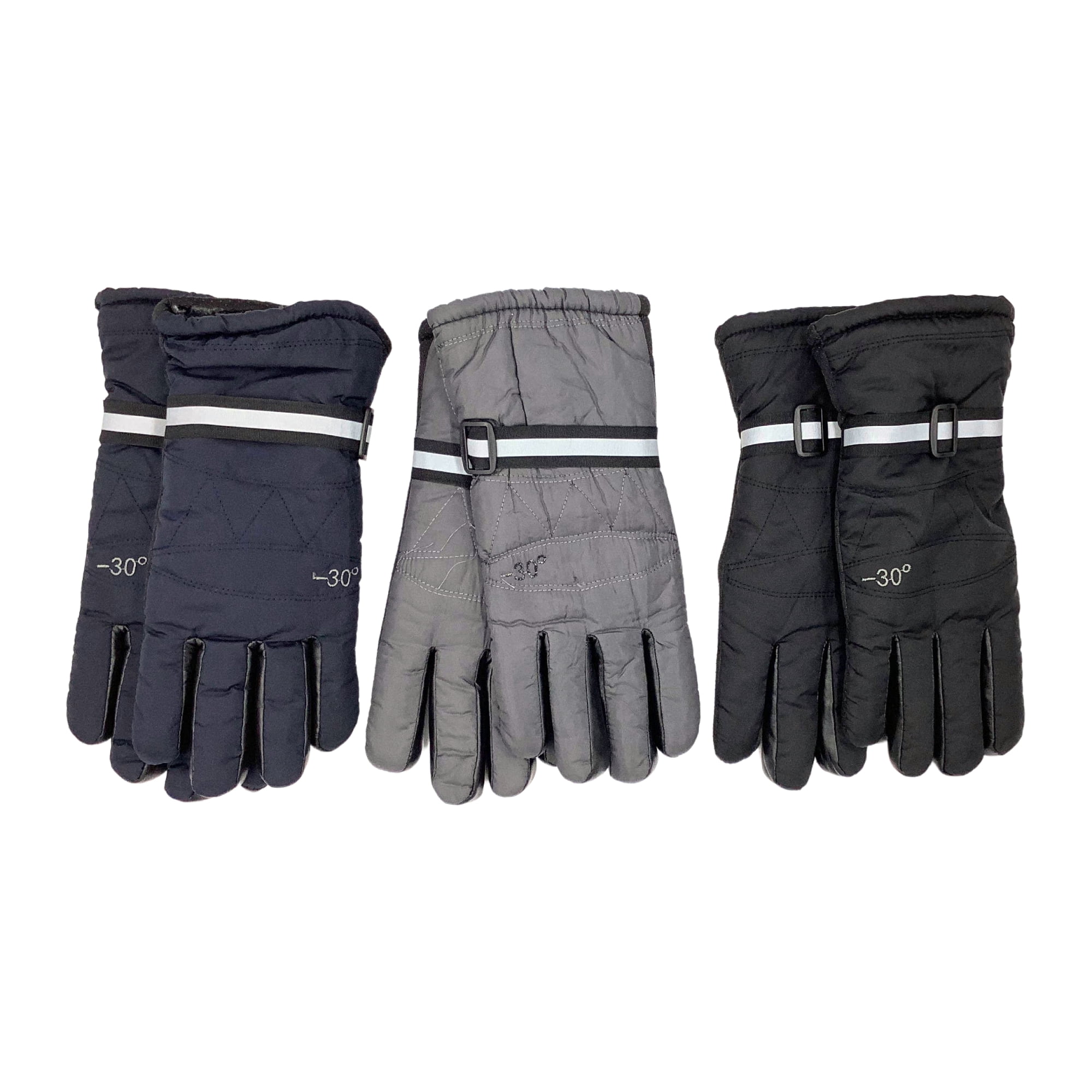 2 Pack Men's Water Resistant Fully Fleeced Lined Winter Snow Ski Gloves ...