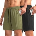 2 Pack Men's Workout Shorts 7-inch Inseam Quick Dry Lightweight ...