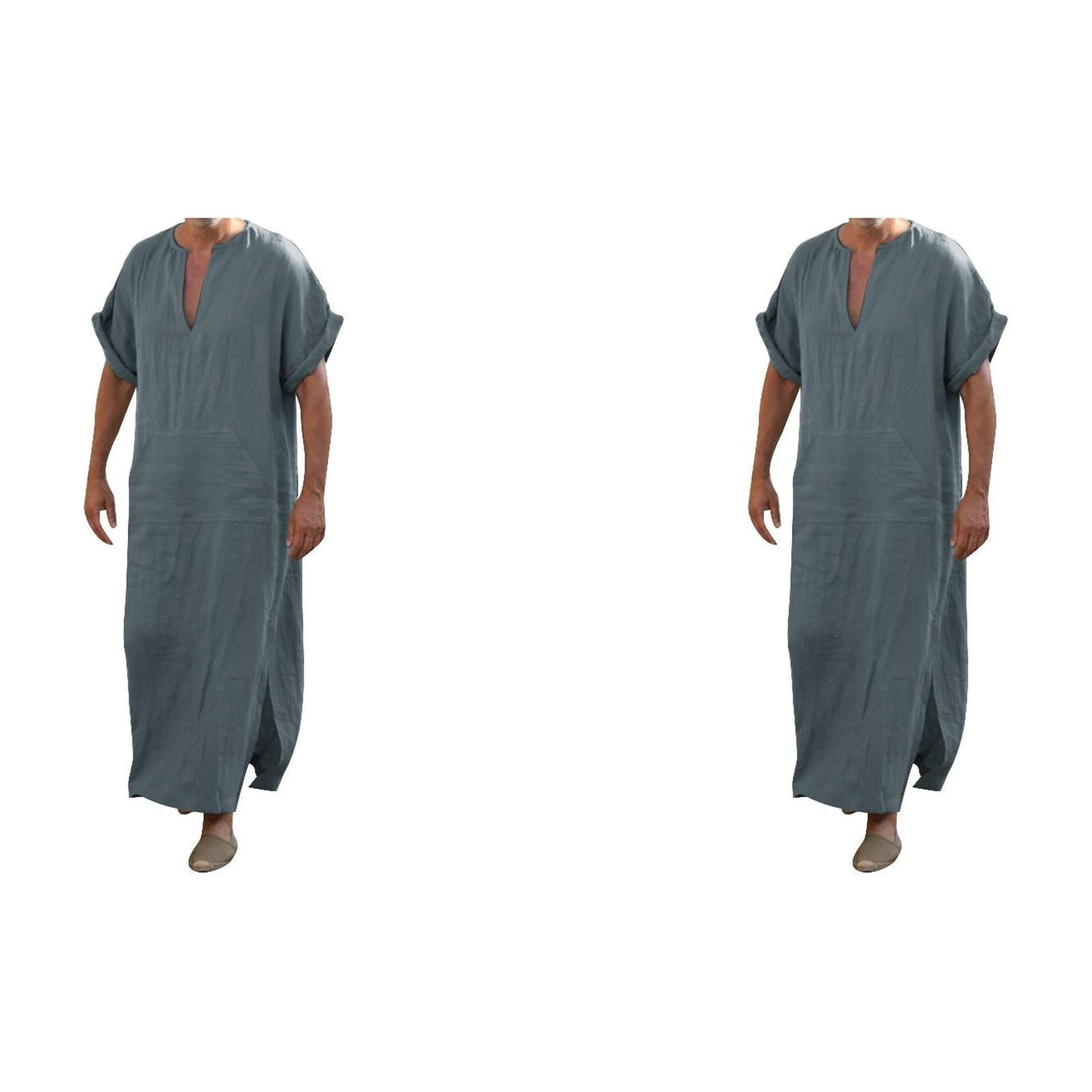 2 Pack Mens Casual Fashion Muslim Cool Dragon Shirts Men Cotton V Neck ...