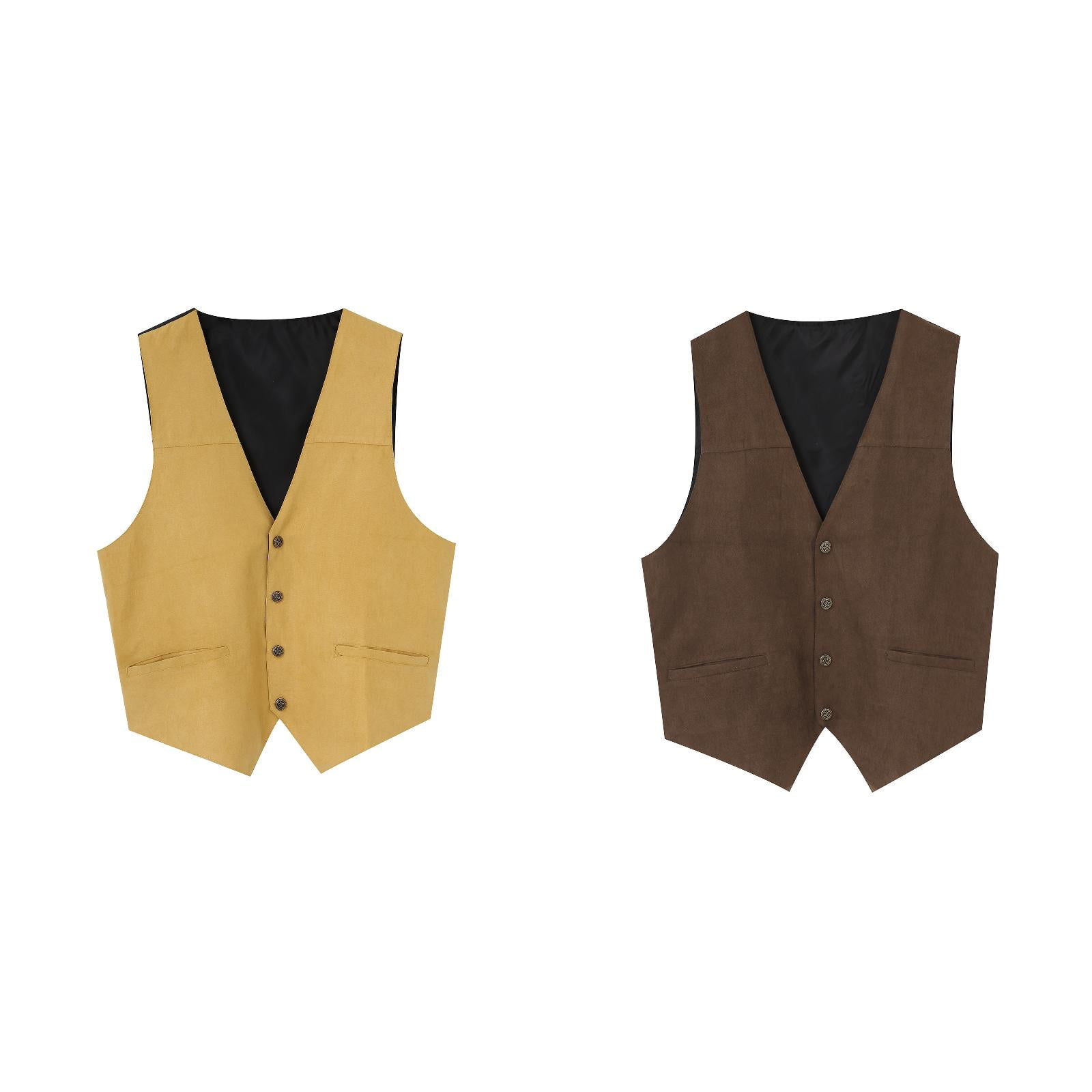 (2-Pack) Mens Gentlemens Ball Plays Mid Length Jacket Men Retro V Neck ...